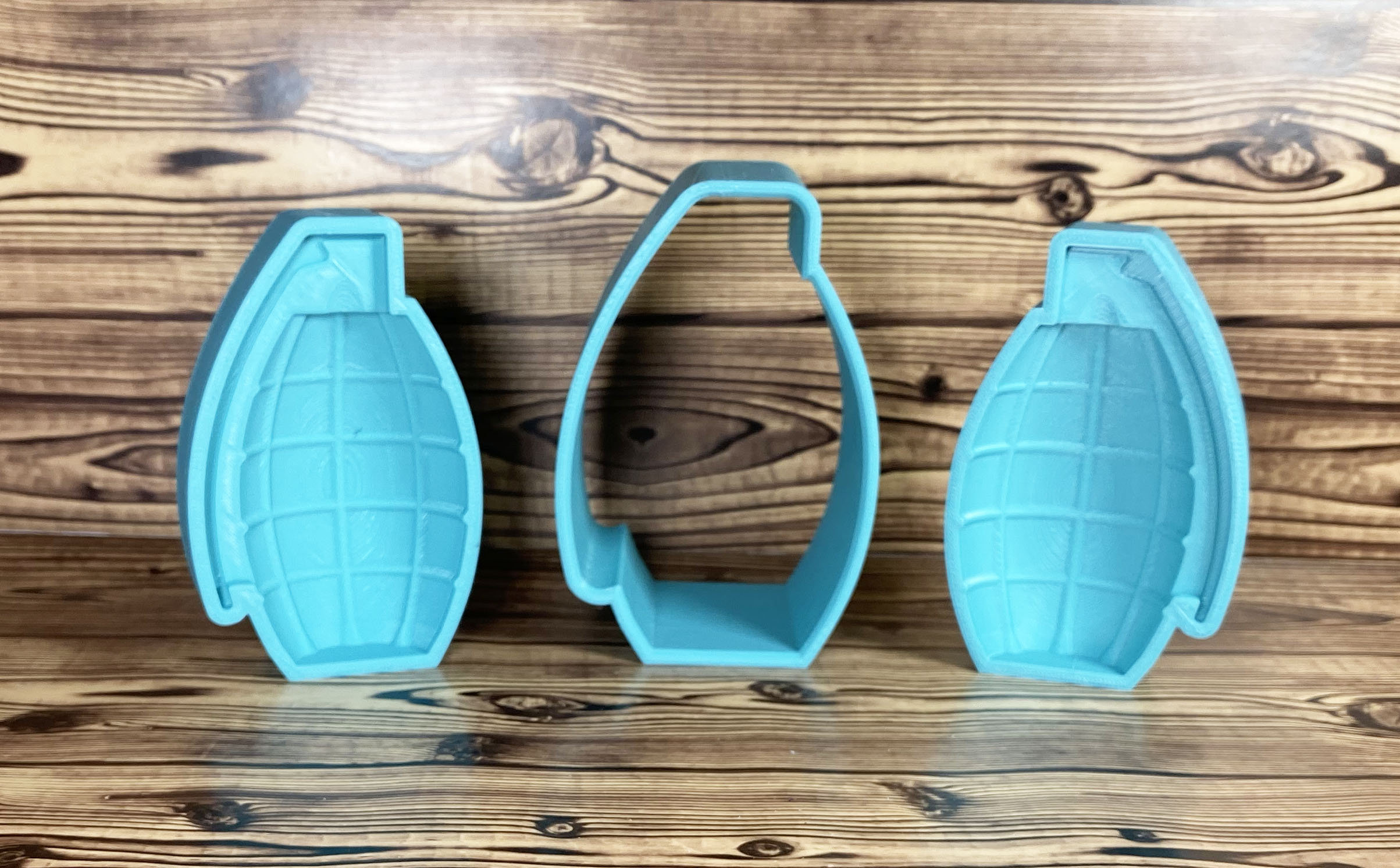 3D Grenade Bath Bomb Mold Press 3" 4" 5.5" Three Piece Mould Danger ...