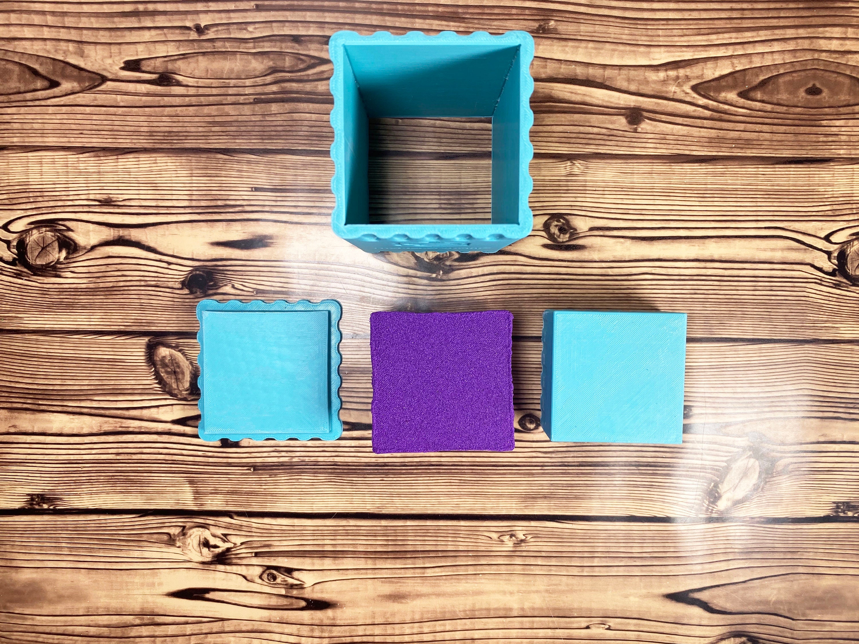 Square Mold Press 1.5" 2.25" 2.5" 3" 3.5" 4" 5" Three Piece Mould Cube ...