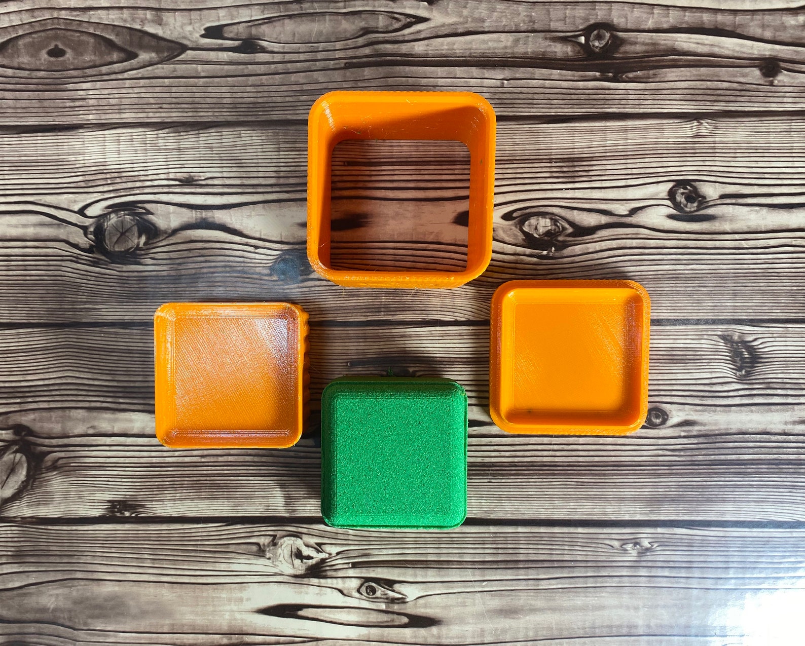 Rounded Edge Square Mold Press 1.5" 2.25" 2.5" 3" 3.5" Three Piece ...