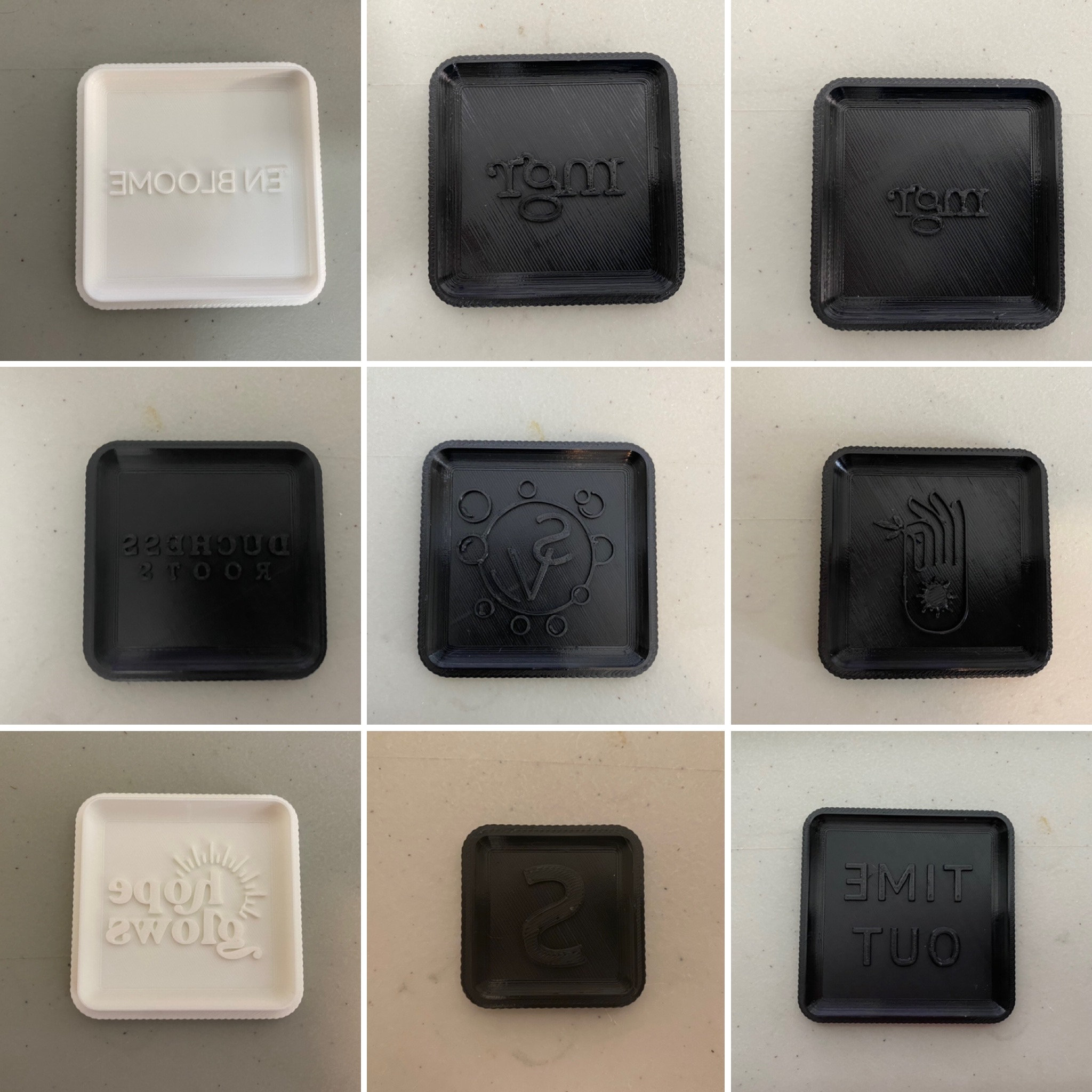 Add Your Logo Rounded Square Mold Press 2.5" 3" 3.5" 4" 5" Three Piece ...
