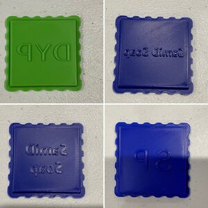Add Your Own Text Square Mold Press 1.5" 2.25" 2.5" 3" 3.5" 4" 5" Three ...
