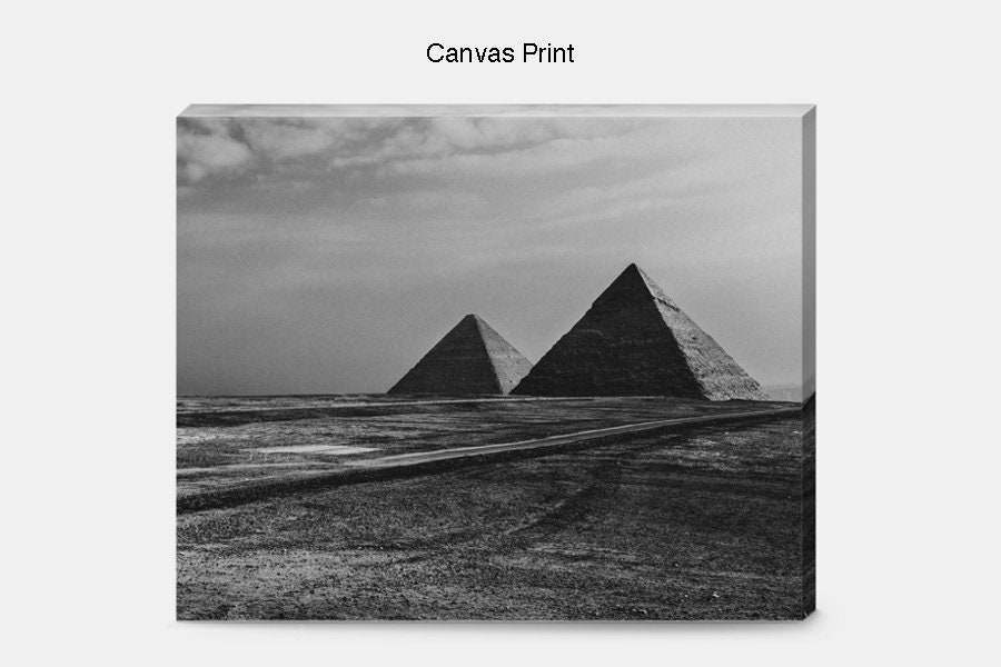 The Great Pyramids of Giza, Egypt (black & White) - Print, Frame ...