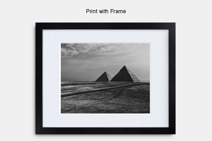 The Great Pyramids of Giza, Egypt black & White Print, Frame, Canvas for Wall Decor - Etsy