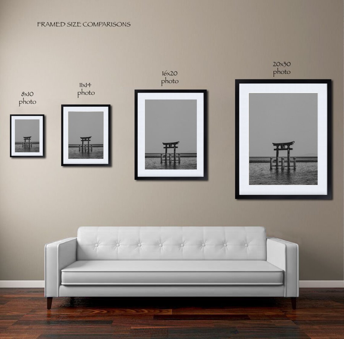 Shirahige Shrine in Japan (black & White) - Print, Frame, Canvas for ...