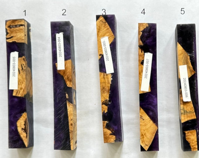Purple Crush / Stabilized Buckeye Burl Hybrid Pen Blank - Etsy