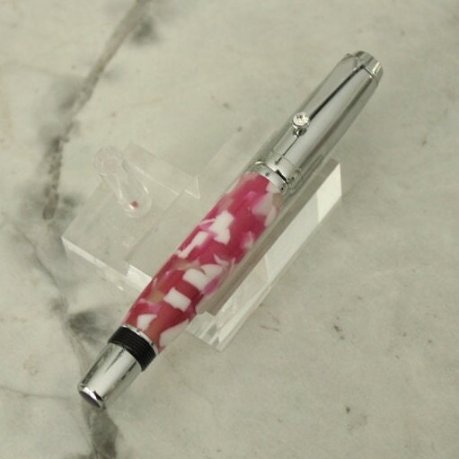 Arete Rollerball Pen Pinky With Post-able Screw Top and Crystal Clip - Etsy