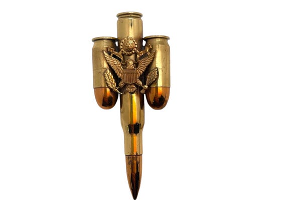 Rare Stunning Trench Art Bullet Brooch - Gem