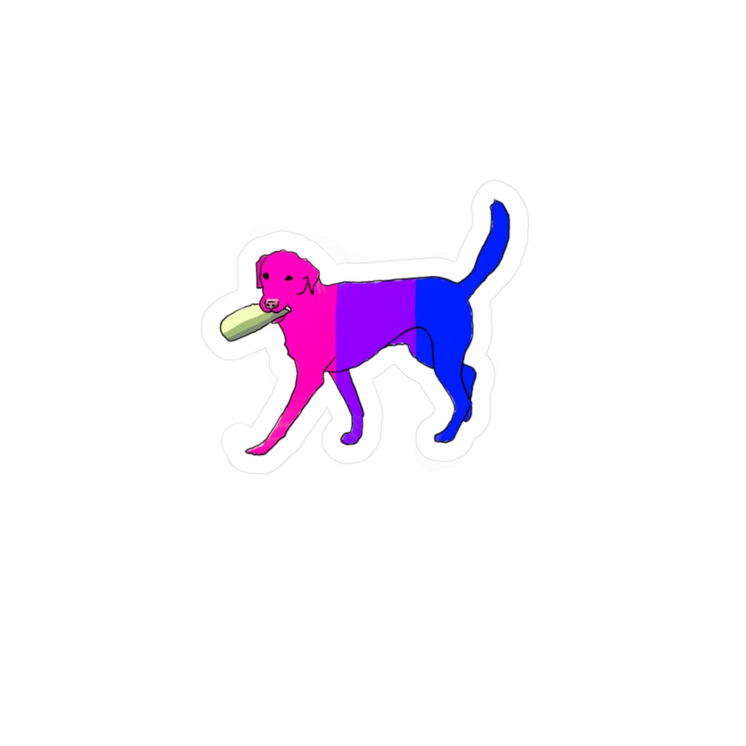 Bisexual Pride Zucchini Dog Kiss-cut Vinyl Decals - Etsy
