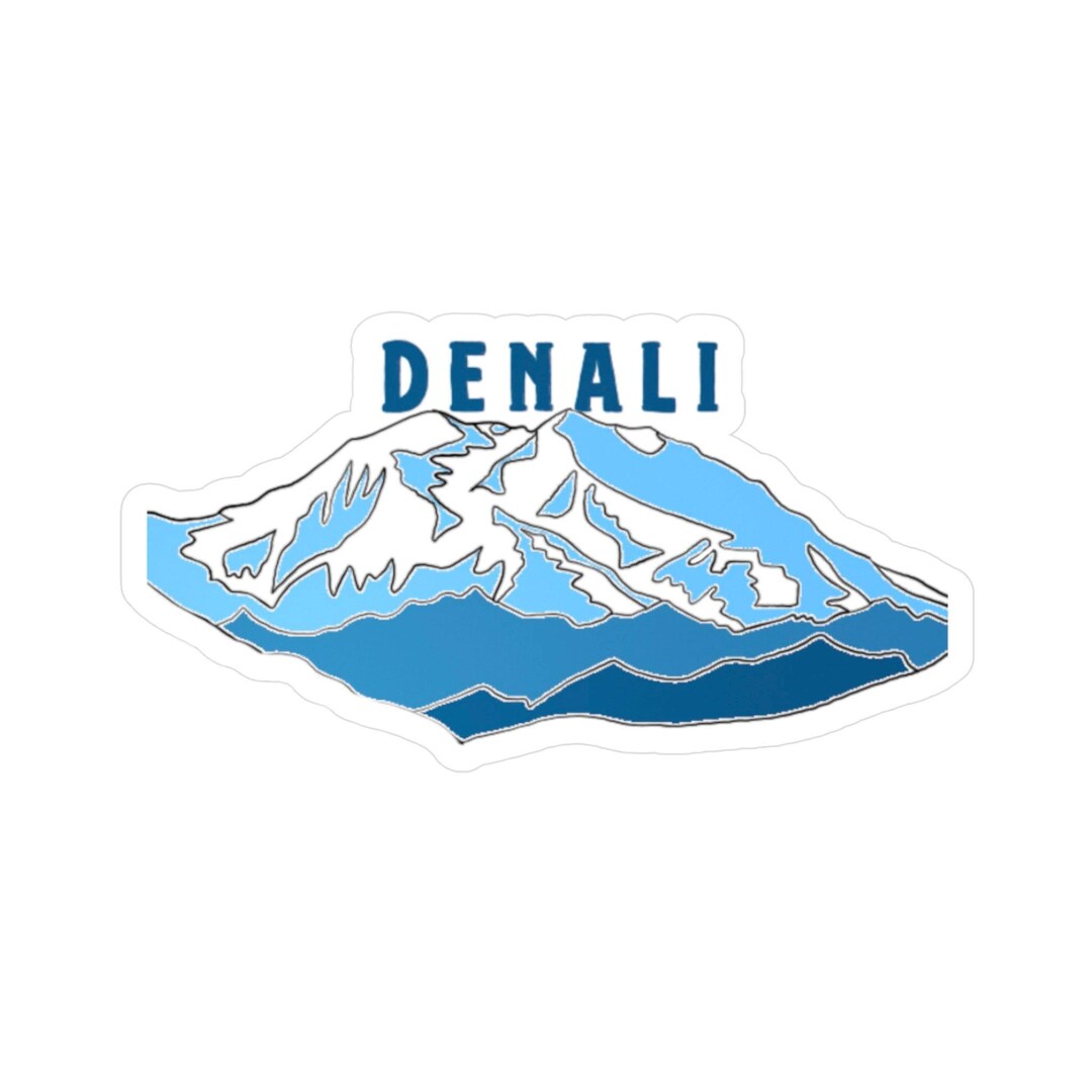 Denali Mountain Kiss-cut Vinyl Decals, Outdoor Stickers, Laptop Decor ...
