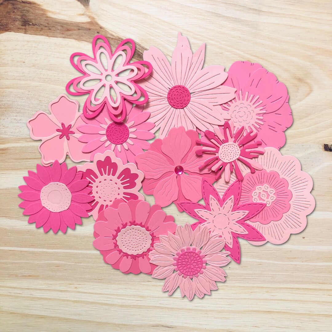 Layered Flower Die Cuts (pack of 13) | Die Cut Flowers | Die Cuts for ...