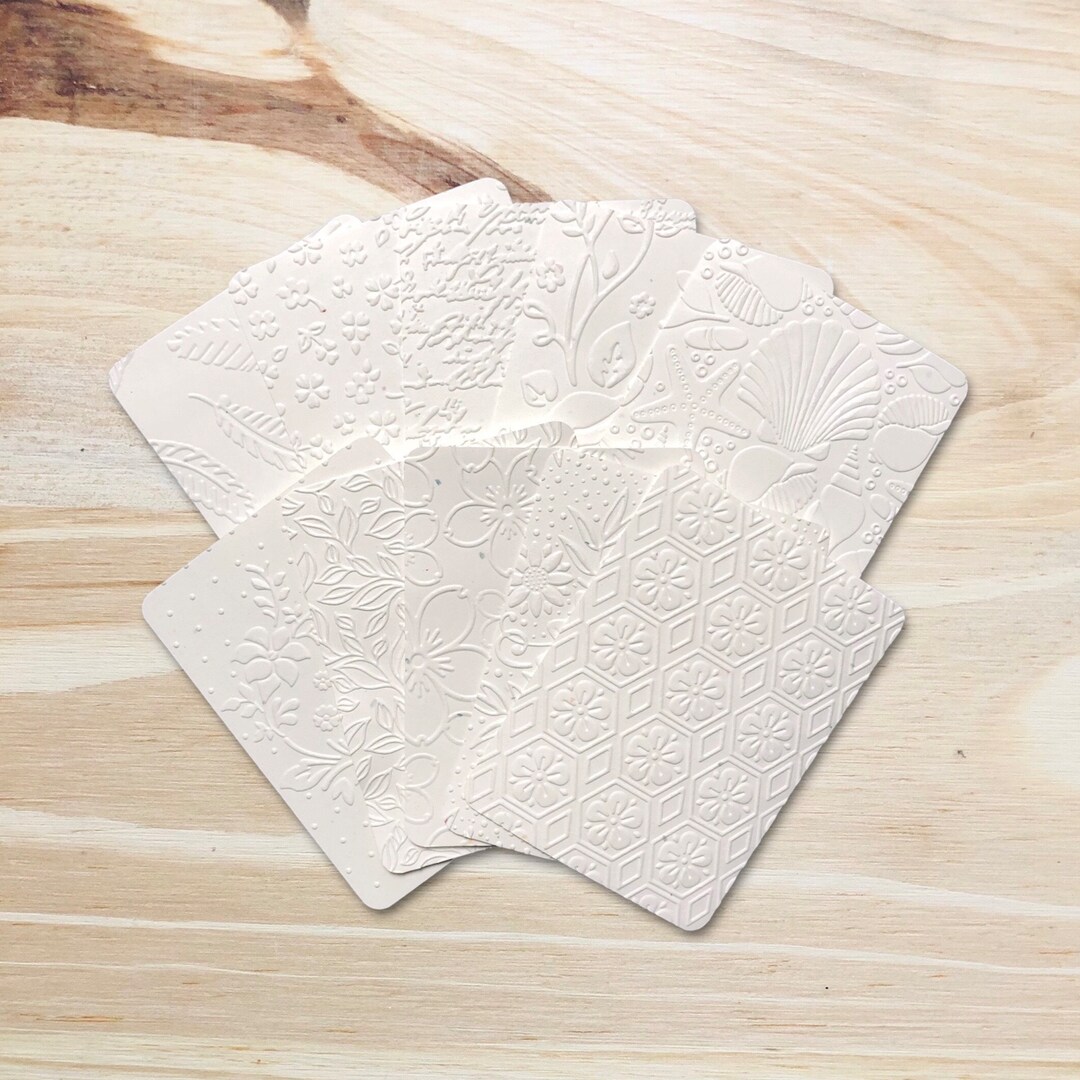 Embossed Journaling Cards 10pcs Embossed Textured Cards Embossed Junk ...