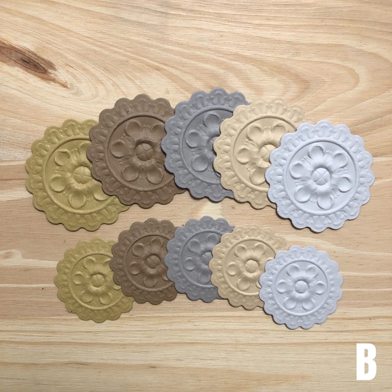 Embossed Medallions Embossed Die Cuts Embossed Paper - Etsy