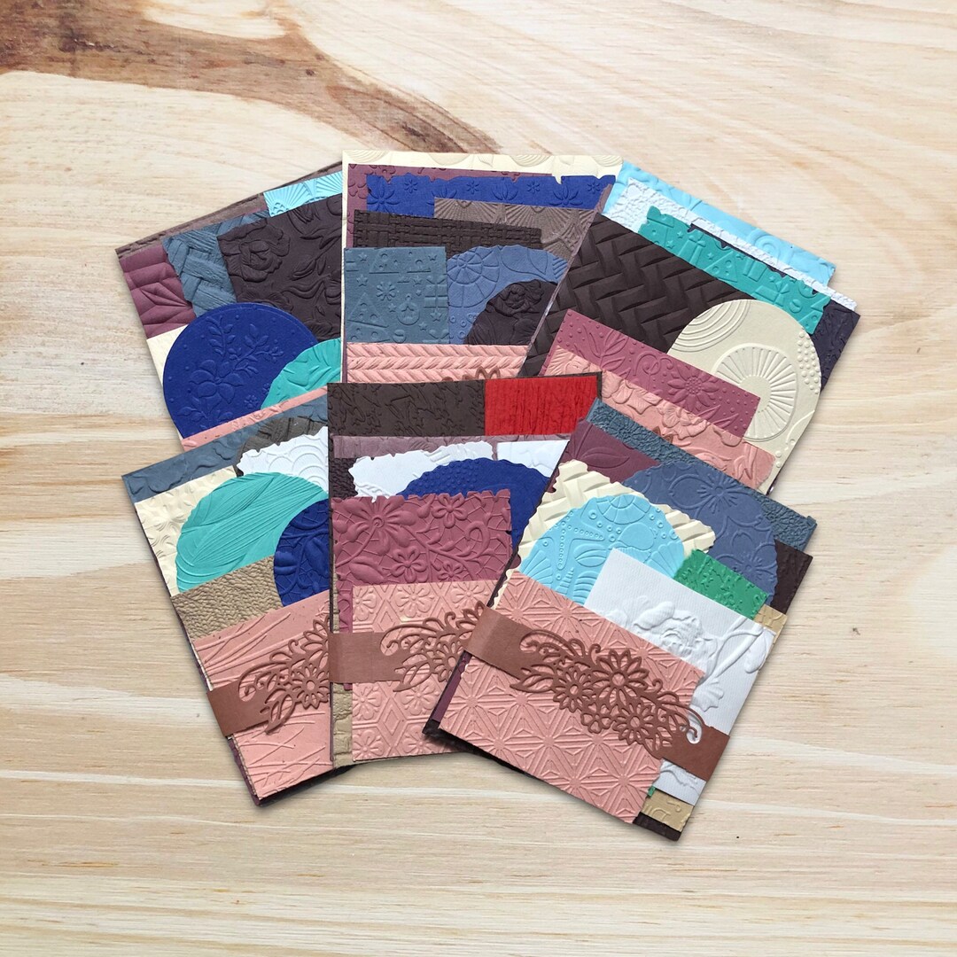 Embossed Handmade Paper 10 Pieces Textured Paper Embossed Cards for ...