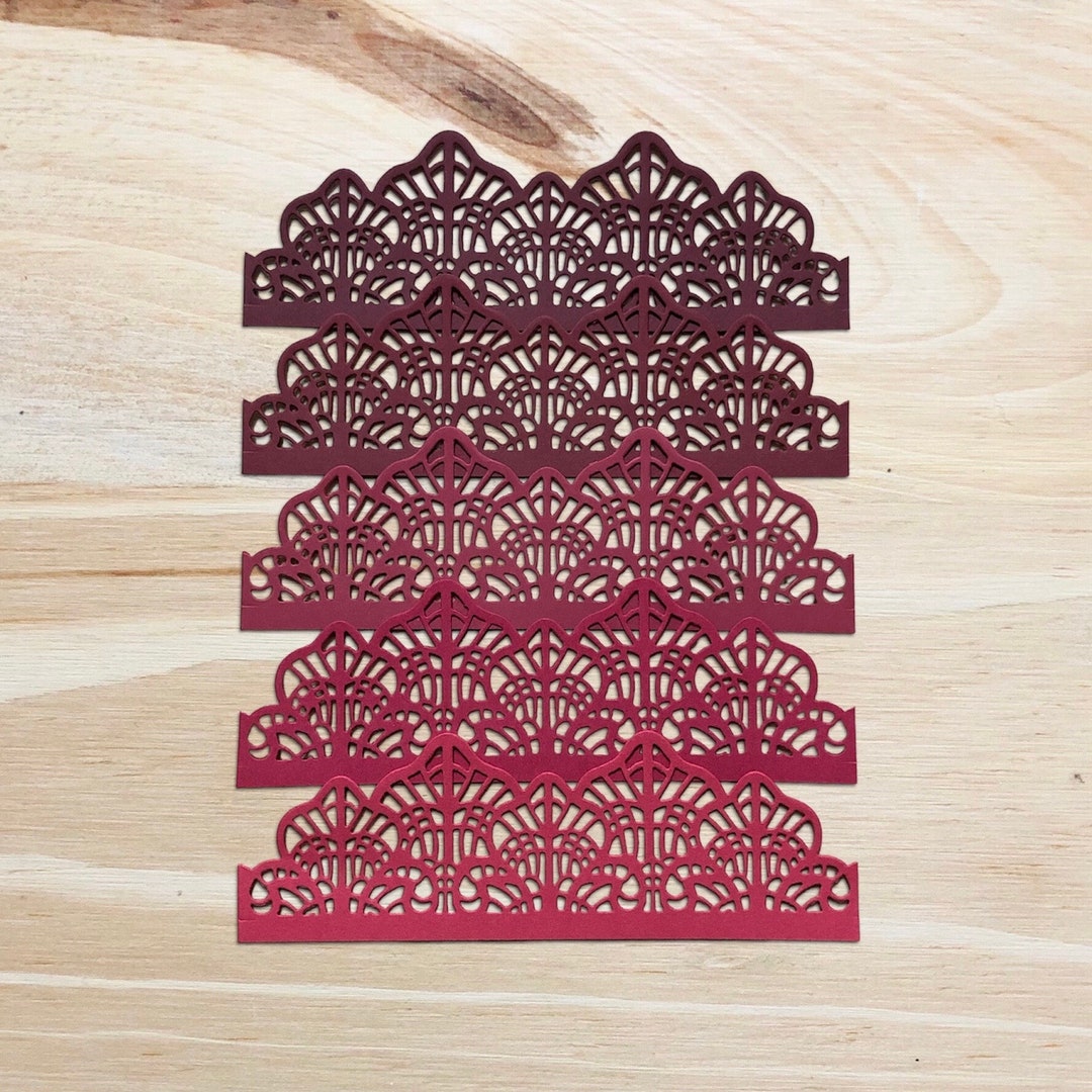 Decorative Border pack of 5 Lace Border Lace Die Cuts Scrapbook ...