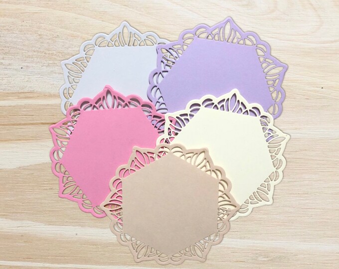 Hexagon Doilies Paper Doily Junk Journal Supplies Embellishments ...