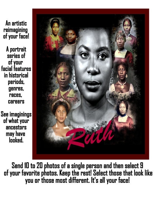 Custom Historical Portrait Photo Collage Art. the History of Your Face ...