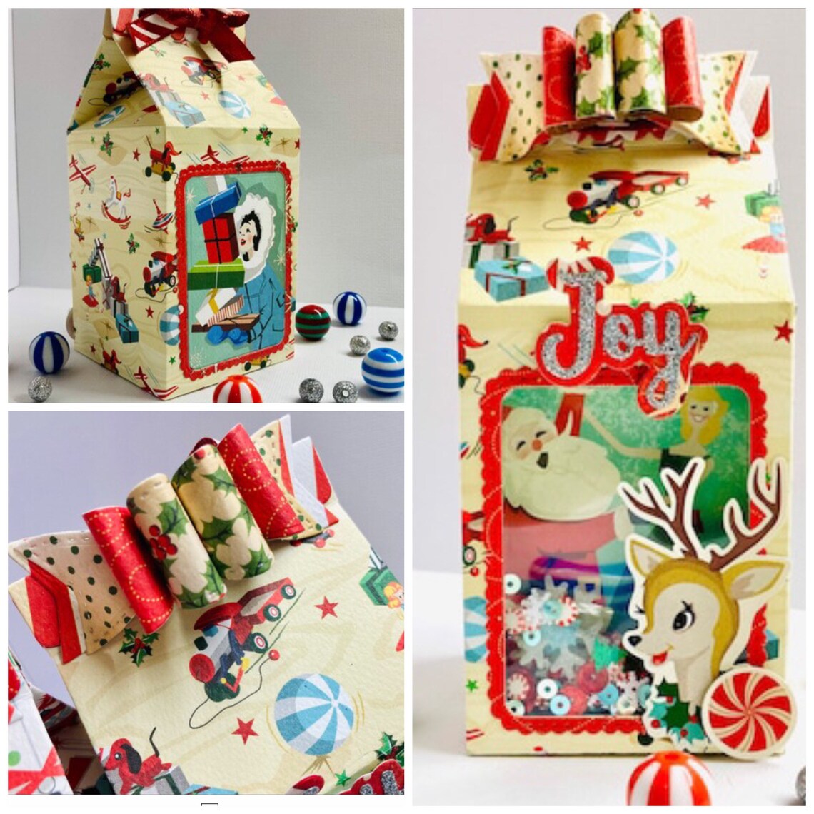 Papercraft Gift Set Vintage Themed Filled Boxes Set of - Etsy