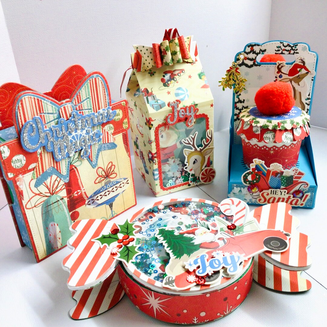 Papercraft Gift Set Vintage Themed Filled Boxes Set of - Etsy