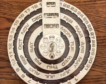 Wooden calendar | Etsy