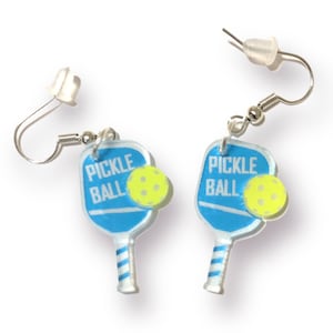 Pickleball Earrings, Pickleball Jewelry, Laser Engraved Earrings, Post ...