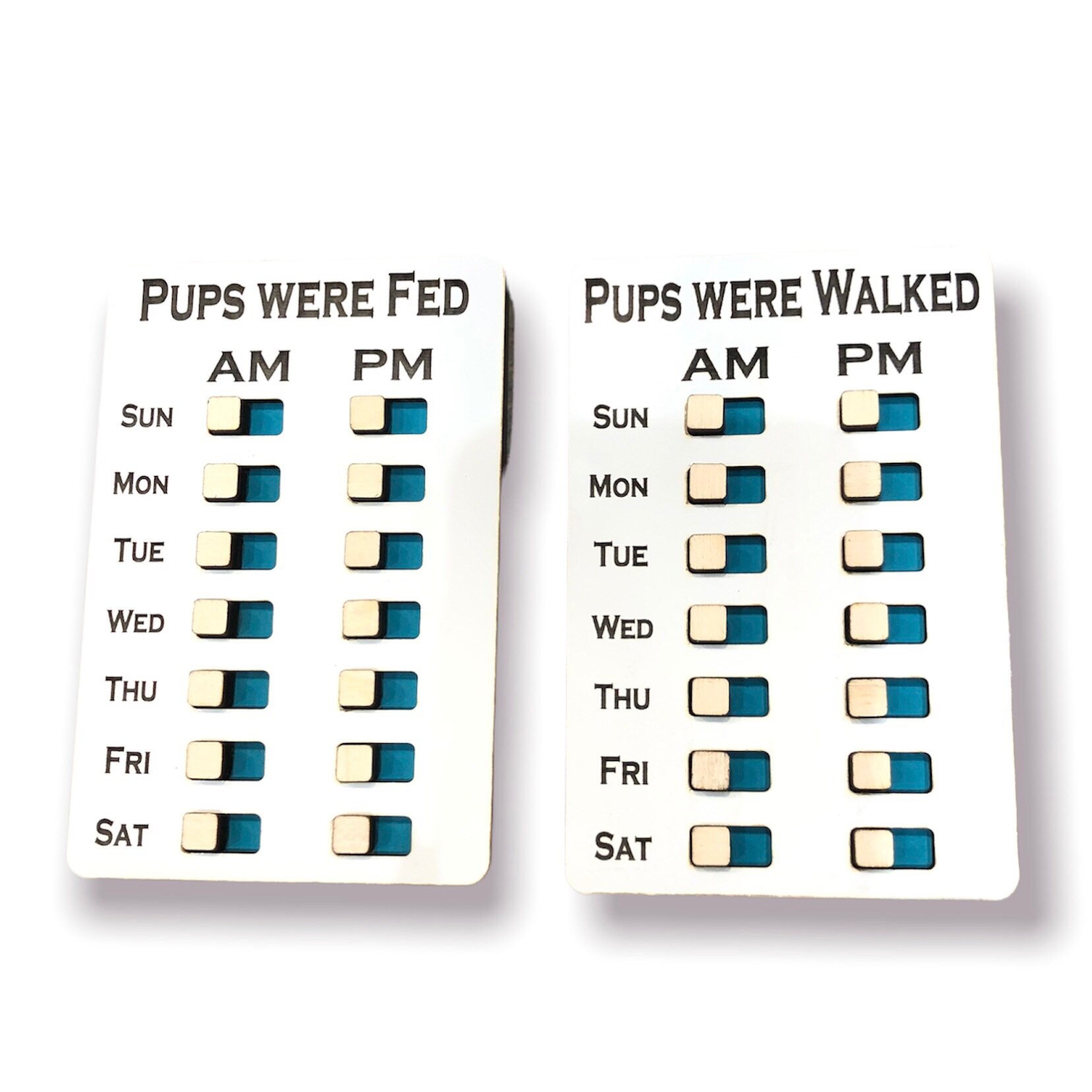 Twice per Day Weekly Tracker| Customizable Reminder for Feedings ...