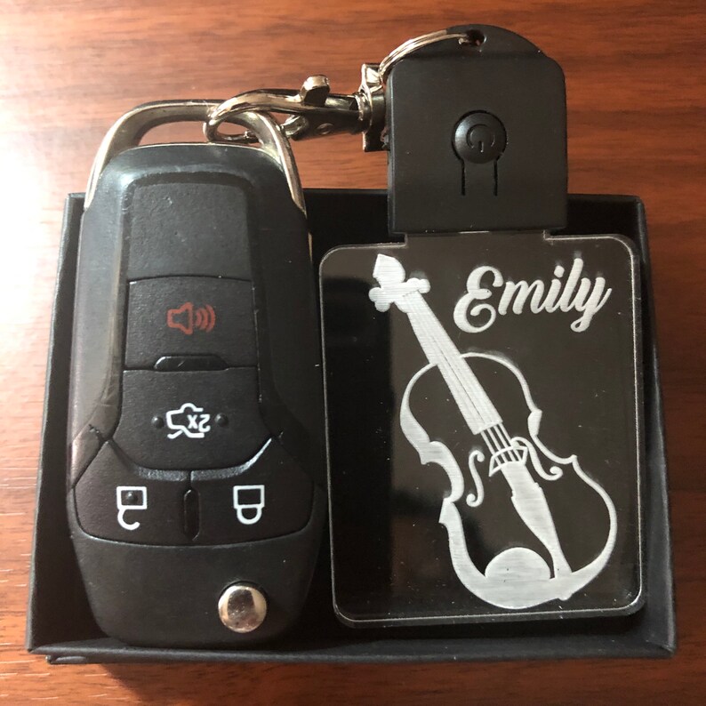 LED Keychain Music Instruments in Multicolors Violin - Etsy