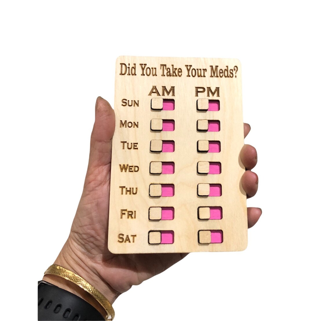 Twice per Day Weekly Medication Tracker Med Tracker Magnet - Etsy
