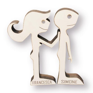 Man and Woman Sculpture, Couple Table Decor; Couple Puzzle Figurines ...