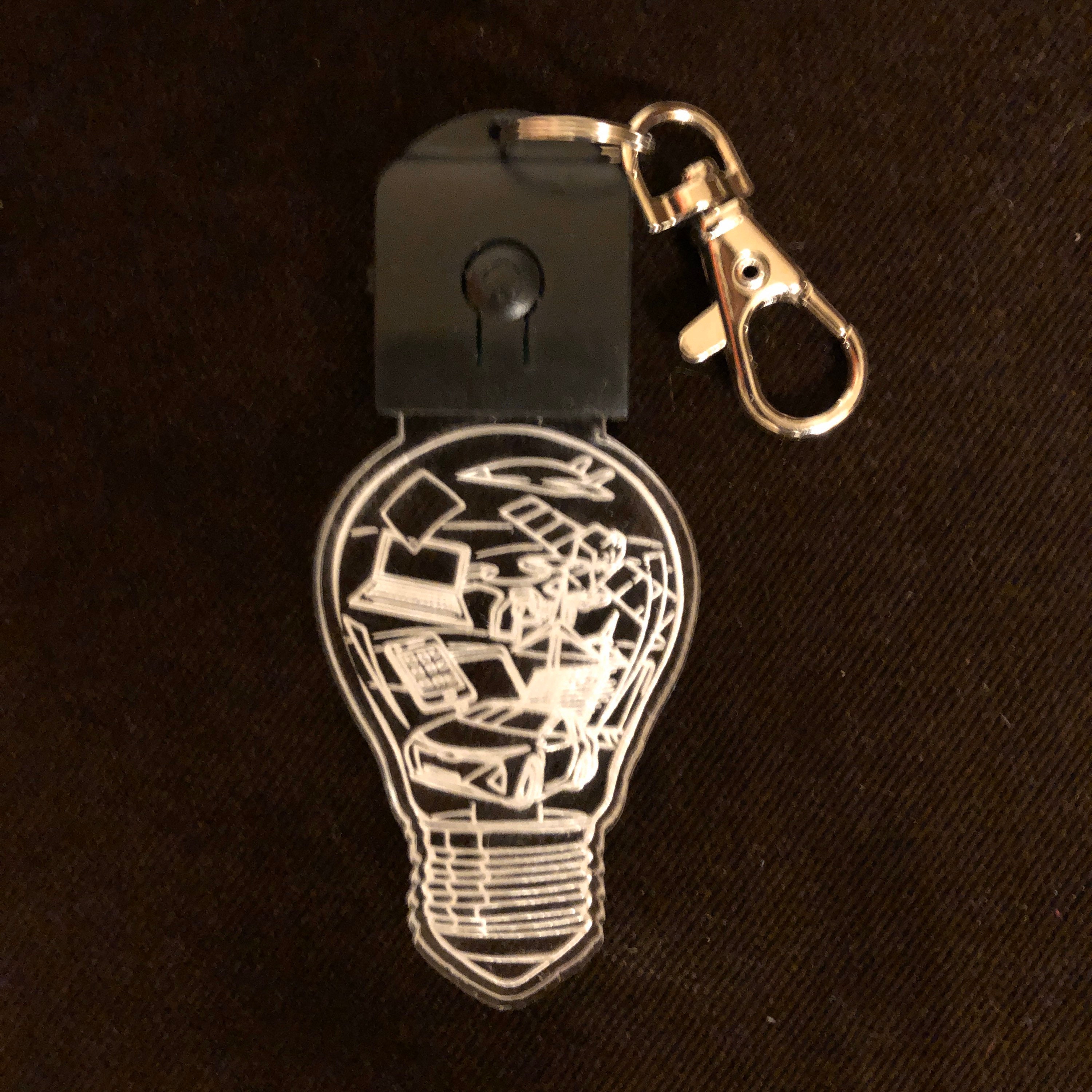LED Keychain IDEAS Light Bulb Keychain in Multicolors - Etsy