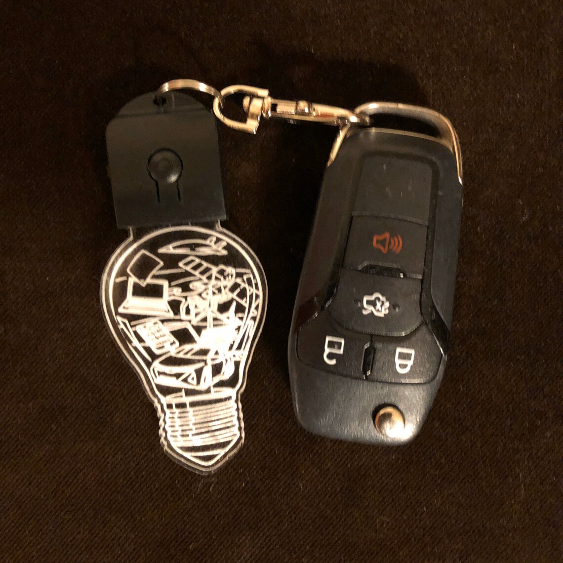LED Keychain IDEAS Light Bulb Keychain in Multicolors - Etsy
