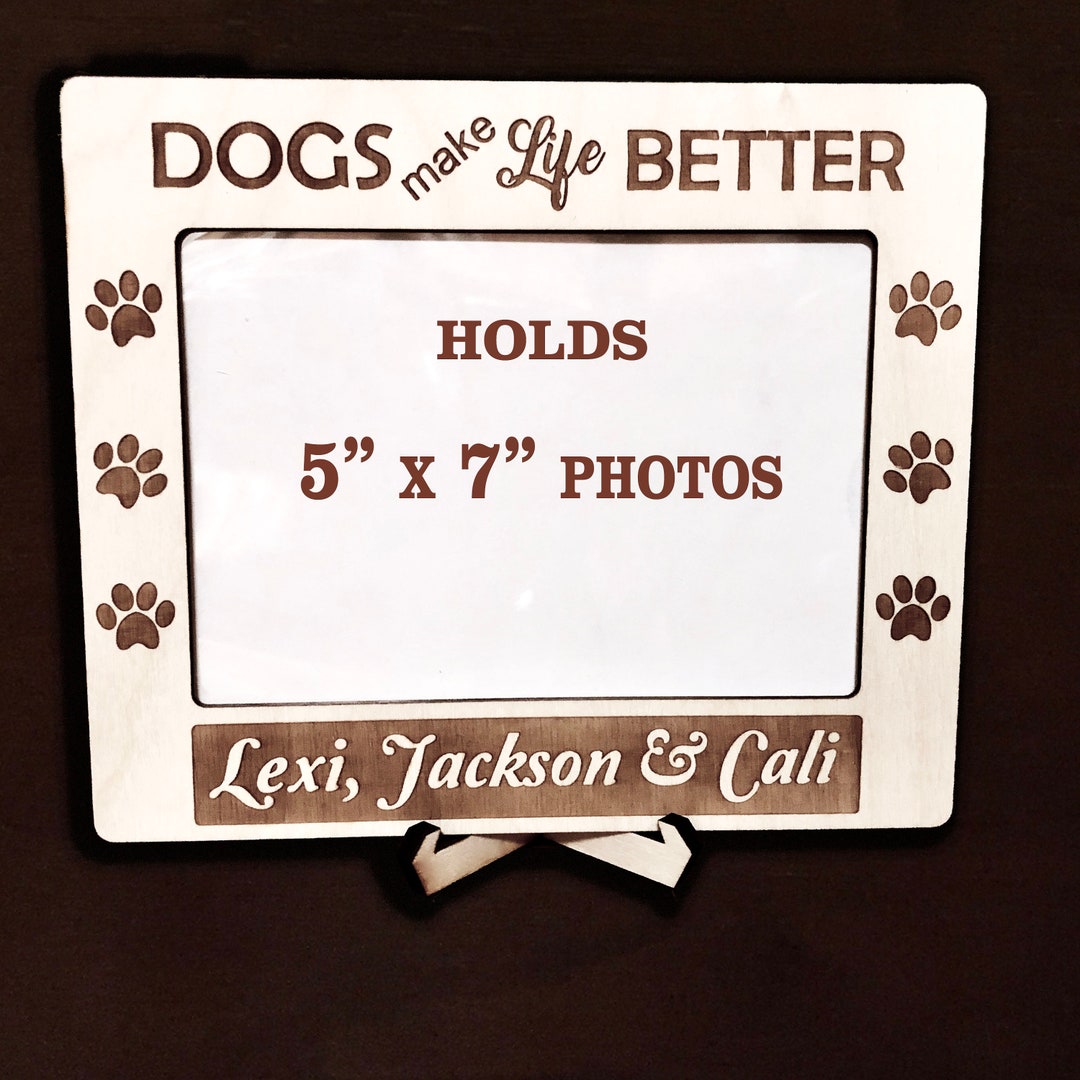 Pets Photo Frame, Custom Engraved Photo Frame, Custom Dog Frame, Photo ...