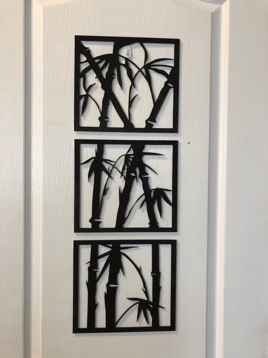 Bamboo Wall Decor Set of 3, Bamboo Art - Etsy