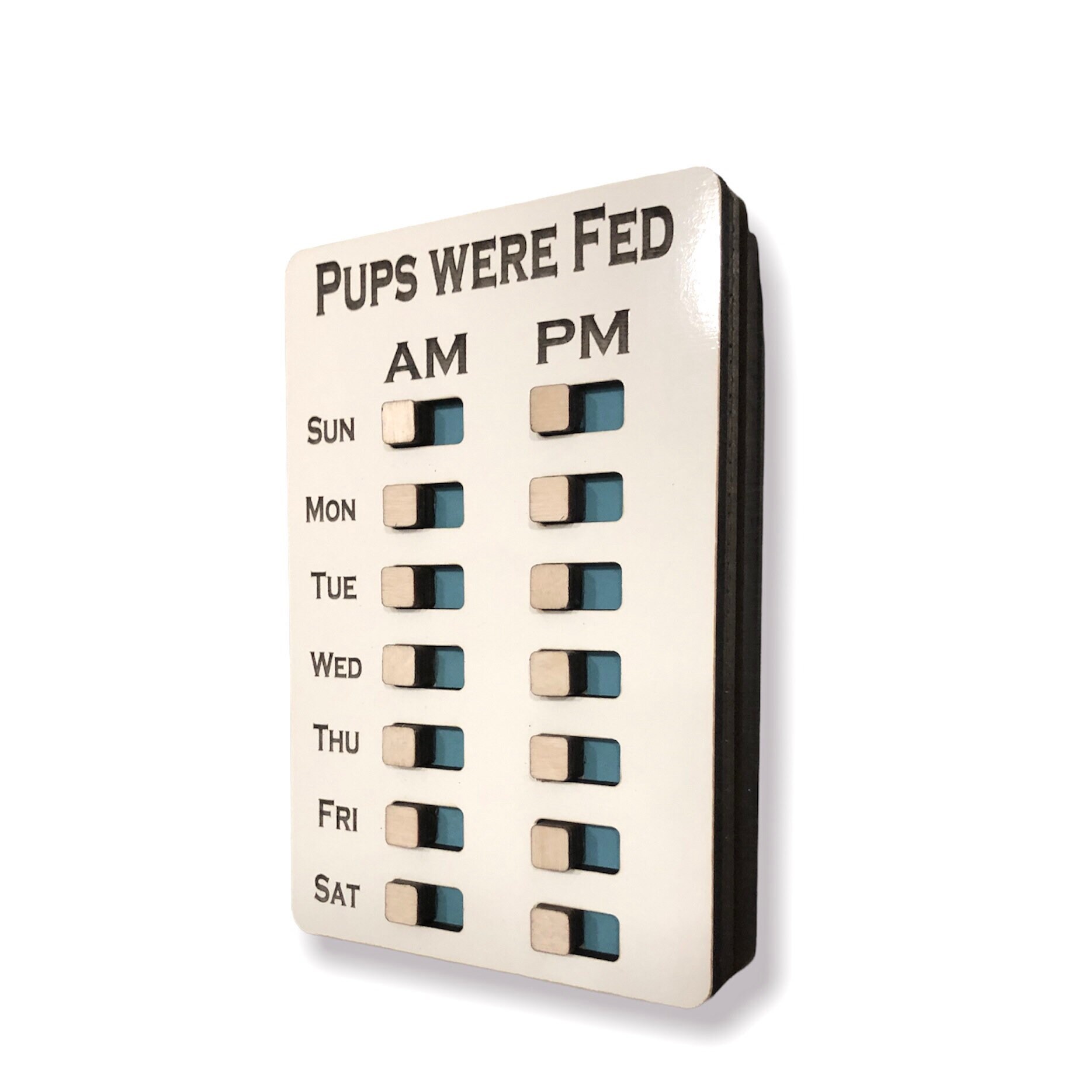 Twice per Day Weekly Tracker| Customizable Reminder for Feedings ...