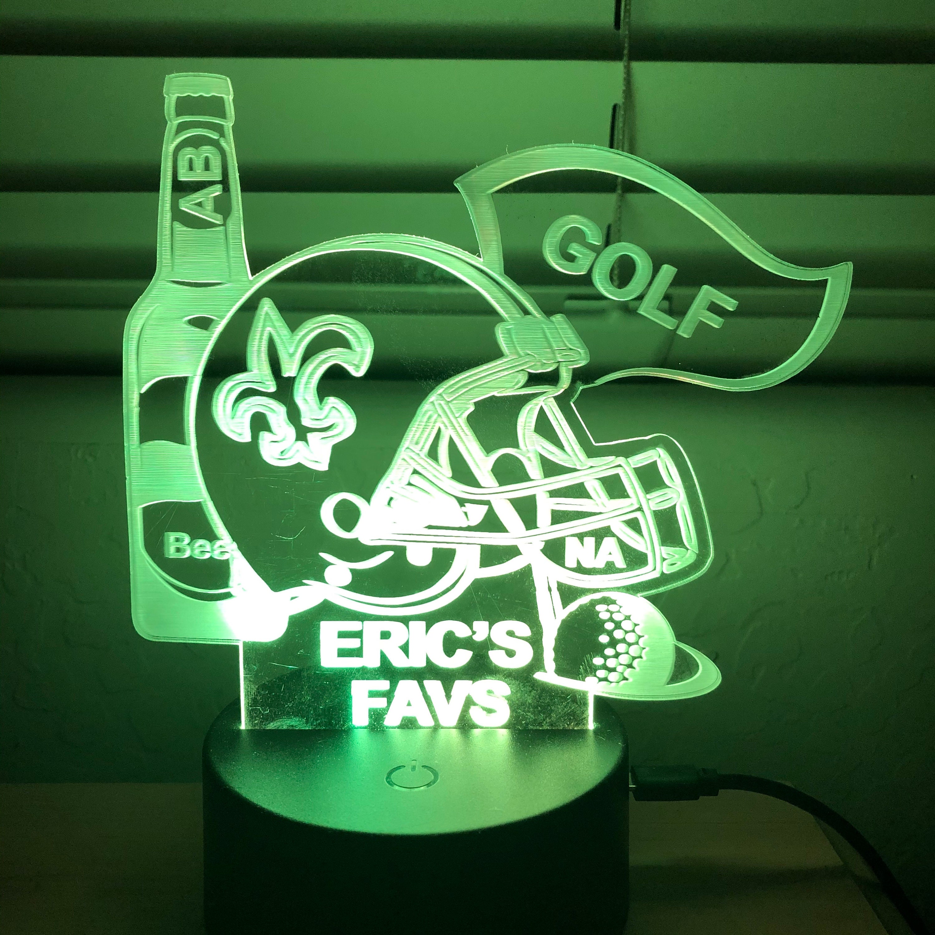 Custom LED Night Lamp of Favorite Sports Sports Team and | Etsy
