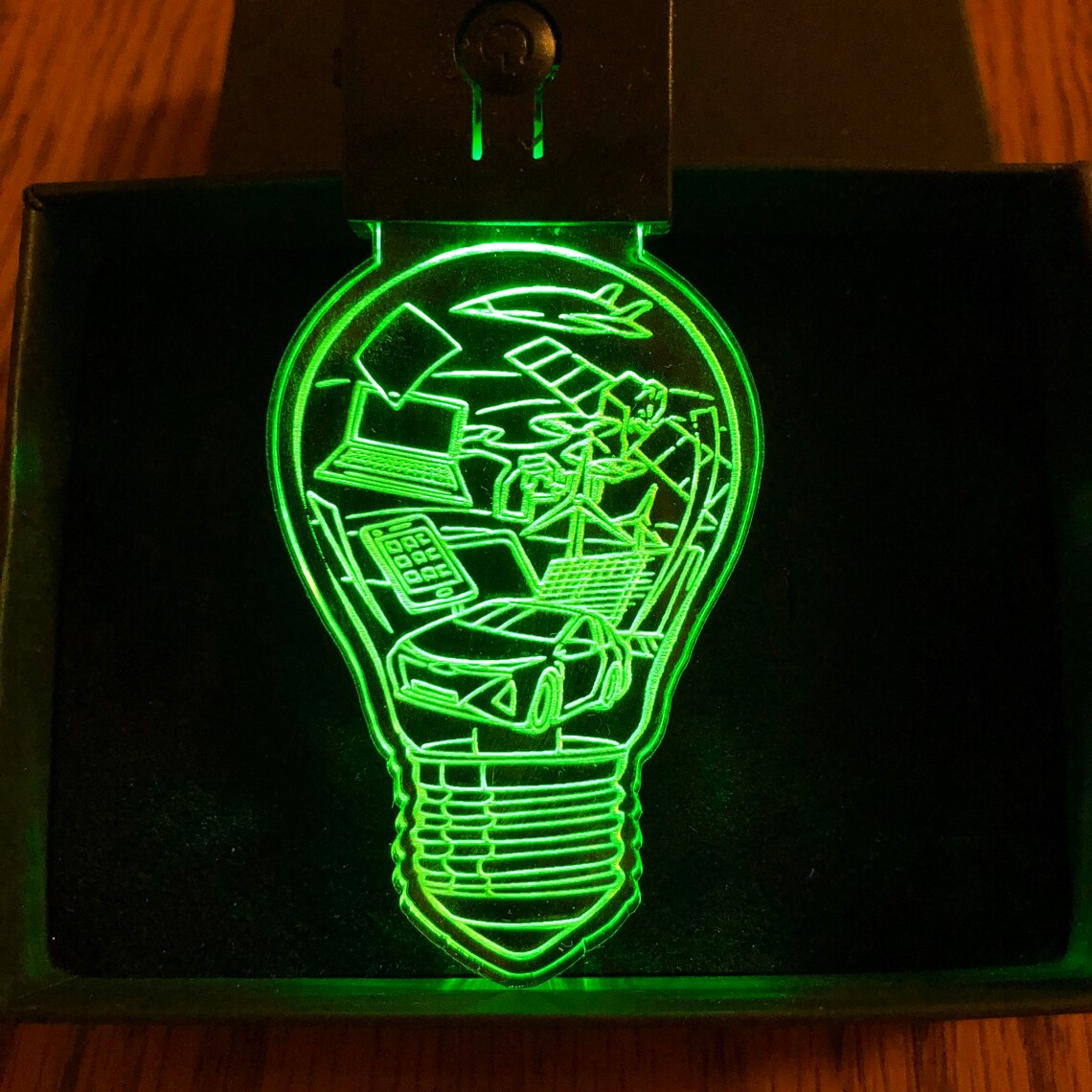 LED Keychain IDEAS Light Bulb Keychain in Multicolors - Etsy