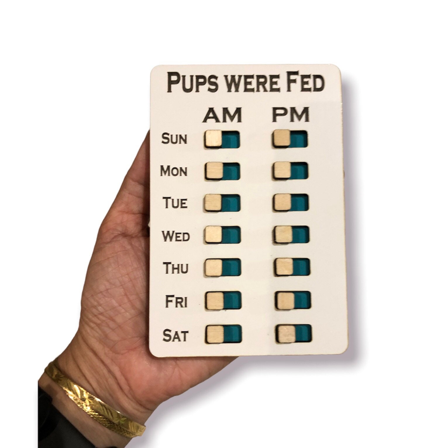 Twice per Day Weekly Tracker| Customizable Reminder for Feedings ...