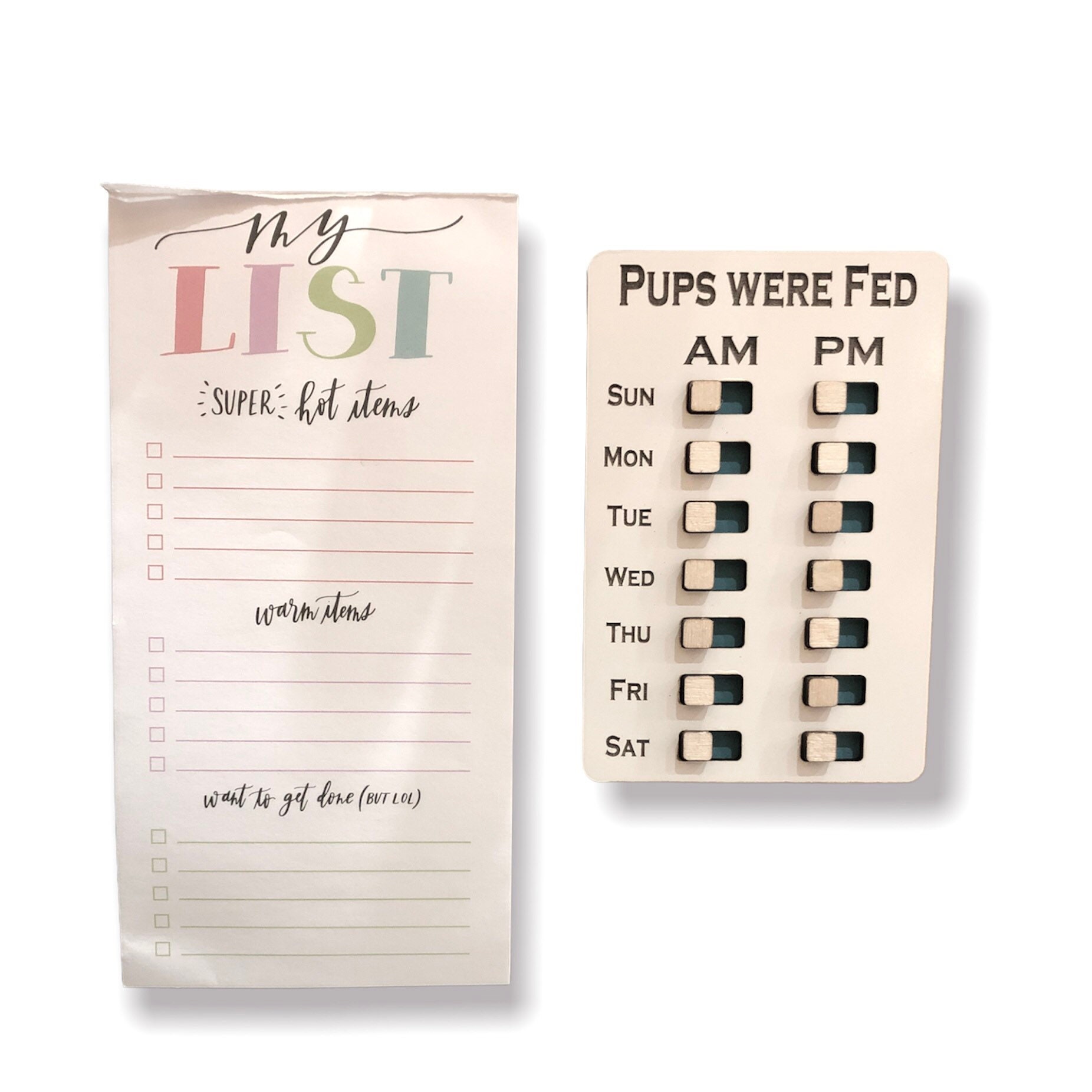 Twice per Day Weekly Tracker| Customizable Reminder for Feedings ...