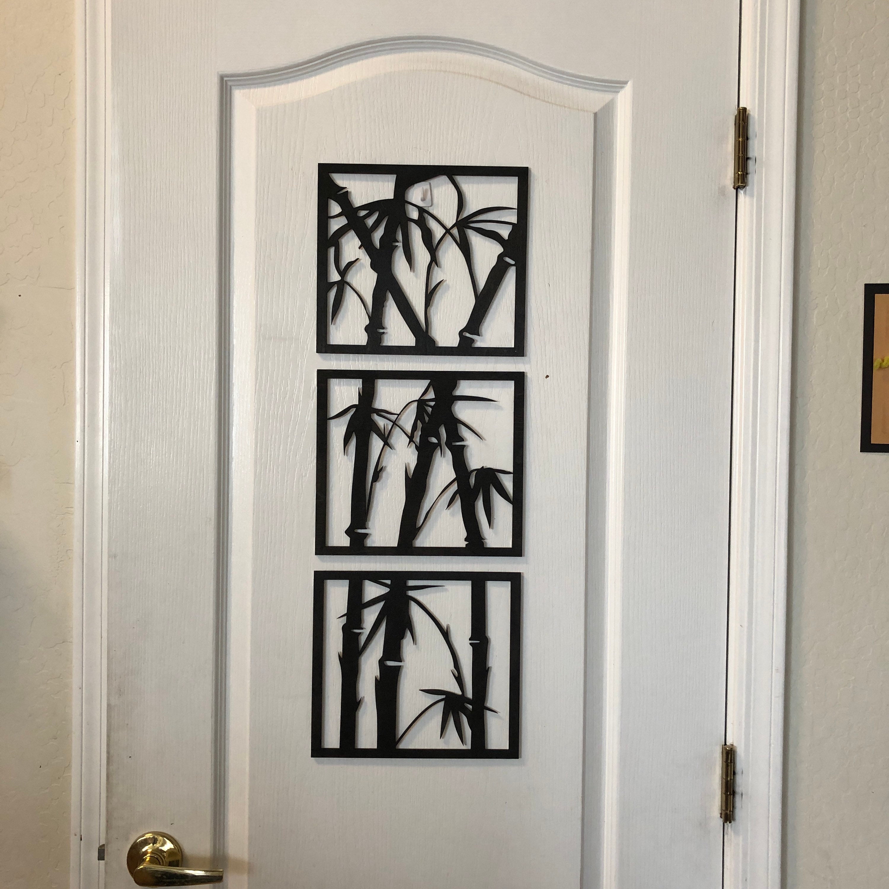 Bamboo Wall Decor Set of 3 Bamboo Art - Etsy