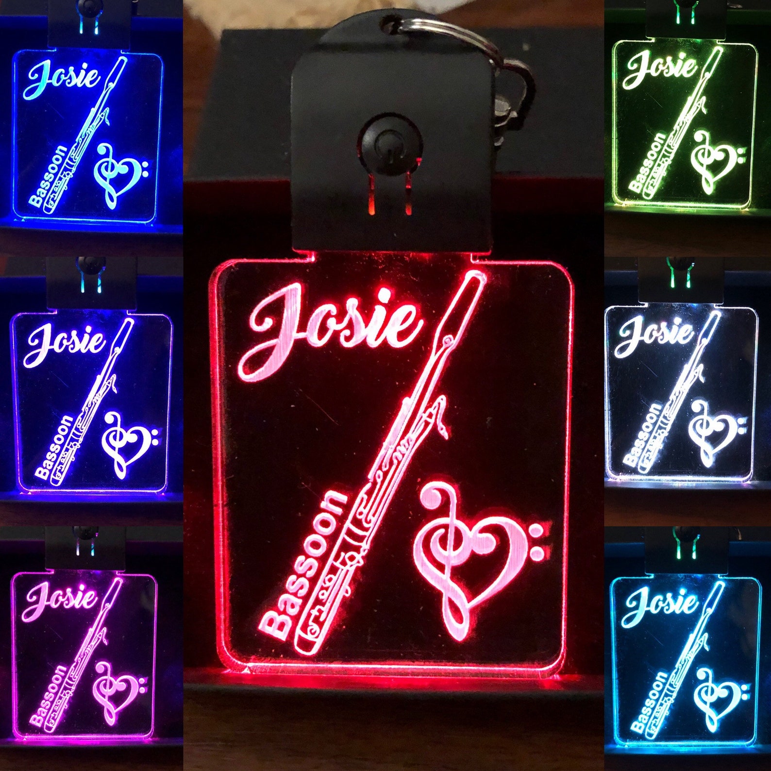 LED Keychain Music Instruments in Multicolors Violin | Etsy