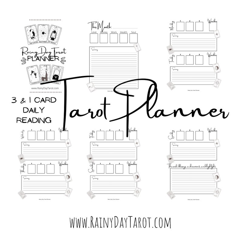Printable Daily Tarot Planner - Etsy