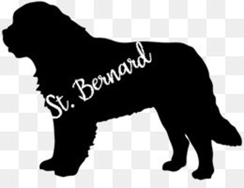 St. Bernard Silhouette SVG, PNG, JPEG, Dog Silhouette, St. Bernard ...