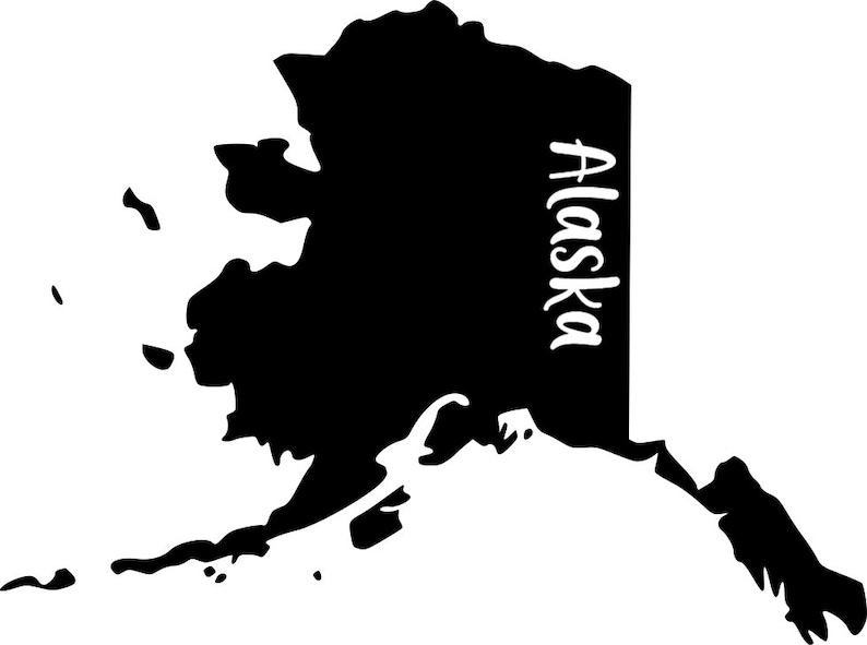 State of Alaska SVG, JPEG, PNG, Cricut Cut File, Alaska Silhouette Cut ...