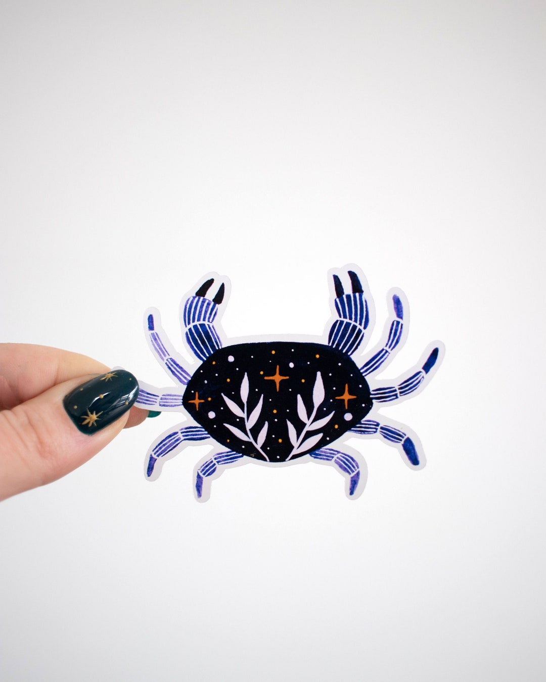 Laminated "magic Crab" Sticker for Computer, Notebook, Suitcase... - Etsy
