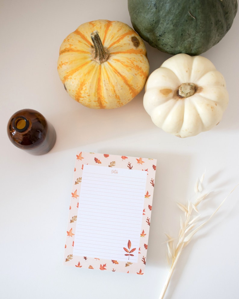 Autumnal Notepad 50 Pages - Valley of Paper - Etsy