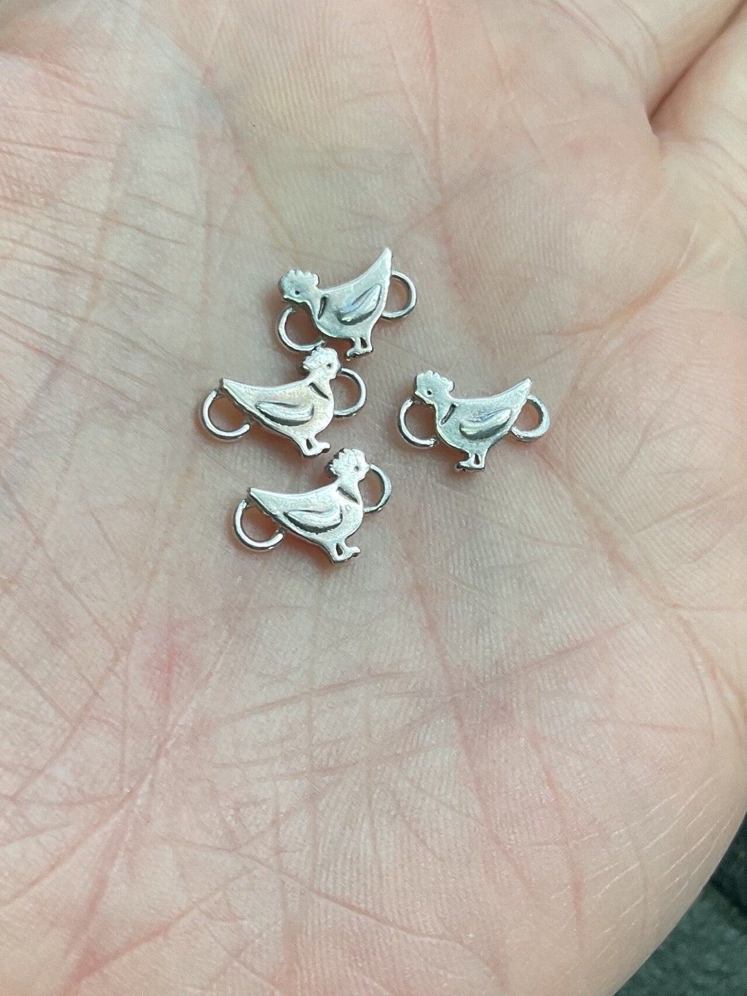 Sterling Silver Chicken Connector, Permanent Jewelry, Western ...