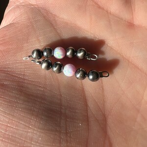 Genuine Navajo Pearl Connectors W/ Light Pink Bello Opal. - Etsy