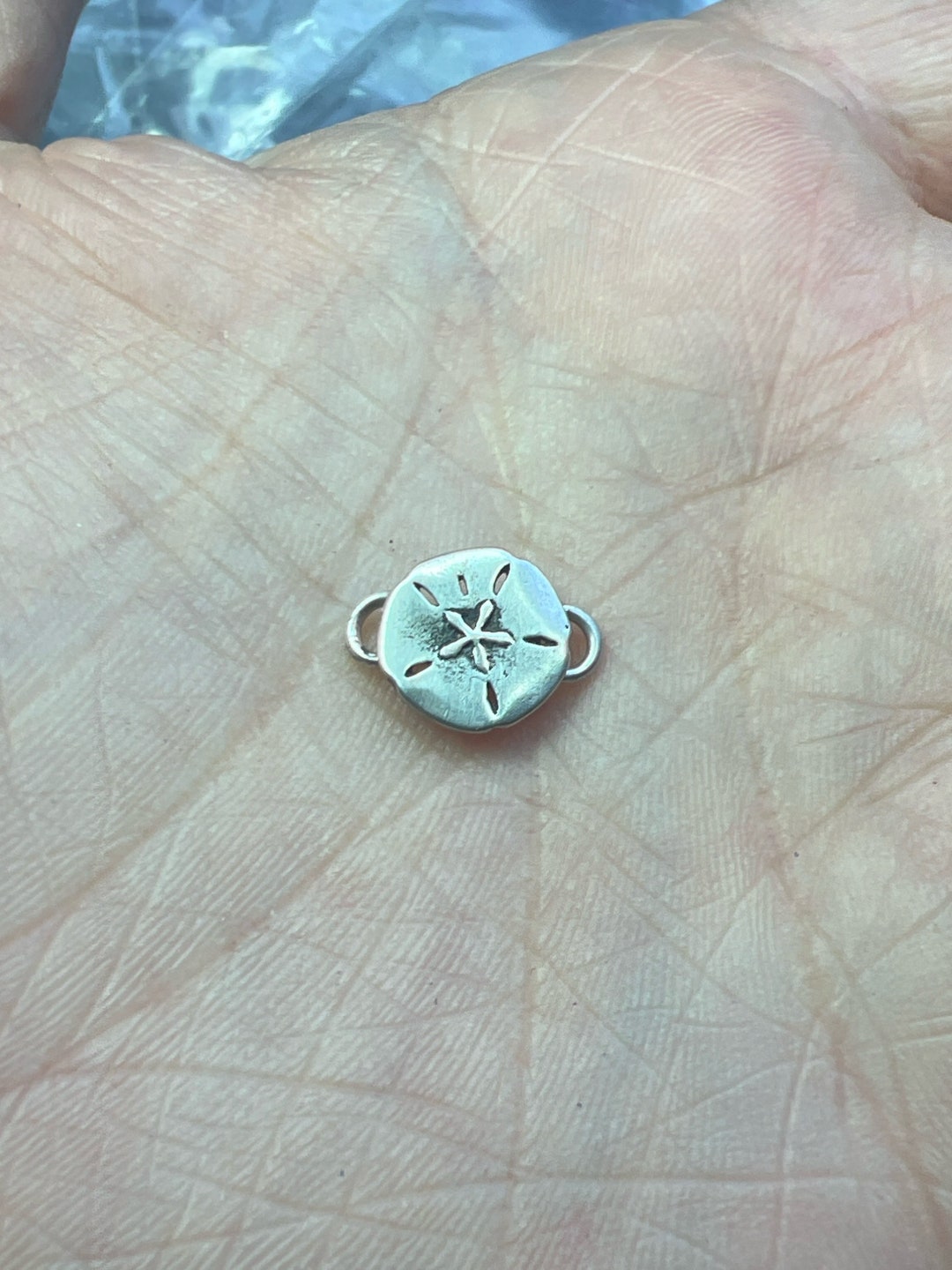 1 Sterling Silver Sand Dollar Connector. - Etsy