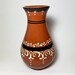 Vintage Portuguese Redware Terracotta Flower Vase Glazed Hand Painted ...