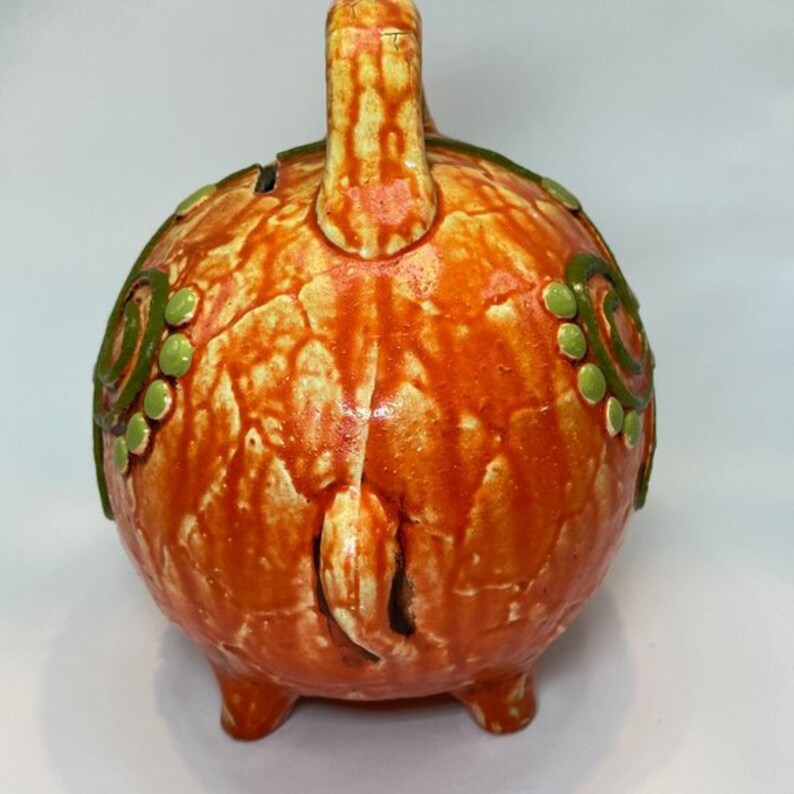 Vintage Fitz and Floyd Paper Mache Piggy Bank 1960s Hippie Style ...