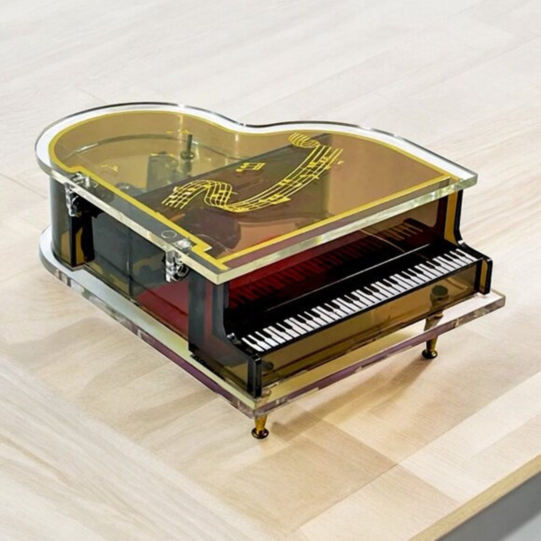 Vintage Jokiwa Grand Piano Music Box JAPAN 1980s Plays It's a Small ...
